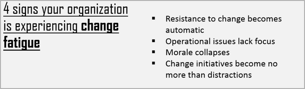 14 Symptoms of Change Fatigue
